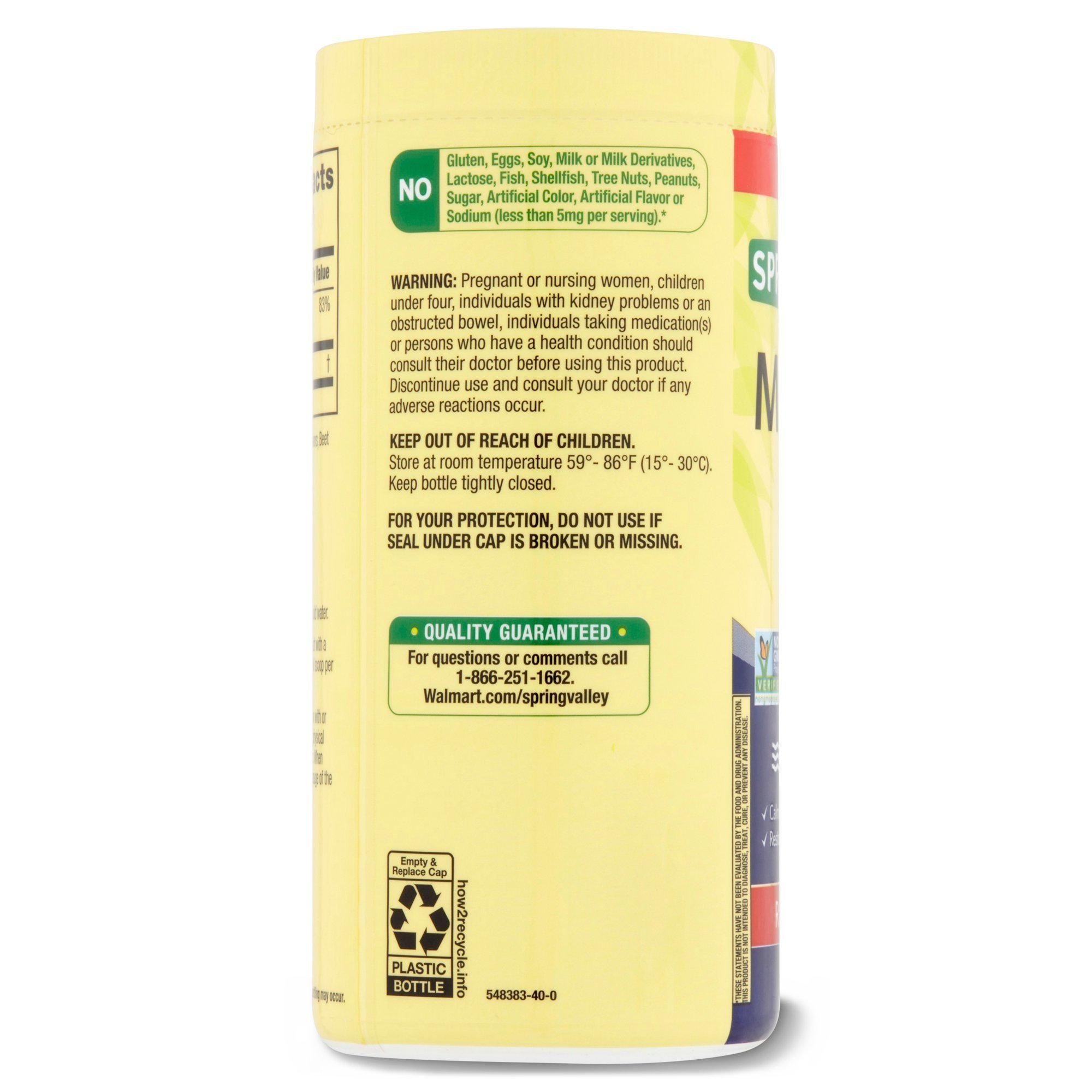 Spring Valley Magnesium Powder Raspberry Lemon Flavor; 350 mg; 8 oz