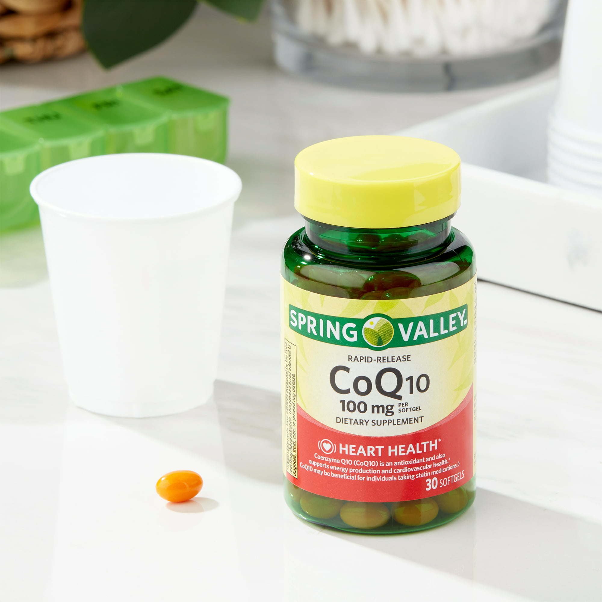 Spring Valley Rapid-Release CoQ10 Dietary Supplement; 100 mg; 30 Count